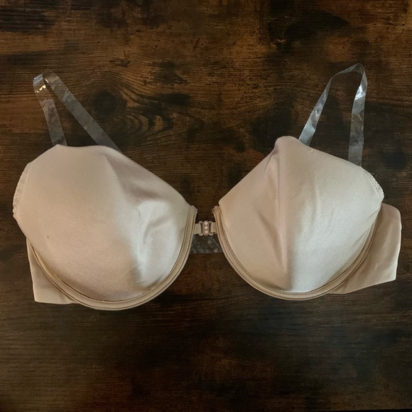 Intimates & Sleepwear | Convertible Clear Strap Underwire Bra Nude 42d ...